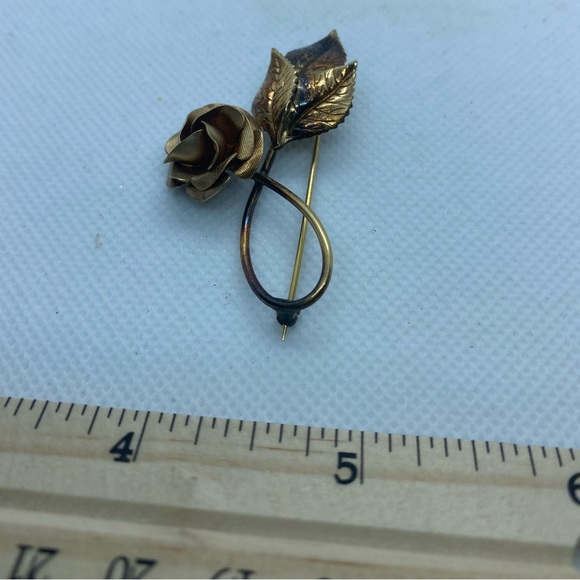Winard | Jewelry | Vintage Winard 2k Gf Rose And Leaves Brooch Long ...